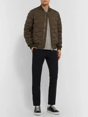 Moncler Monaco Leather Sneakers - Black