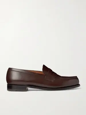 J.M. WESTON 180 Moccasin Leather Loafers - Brown