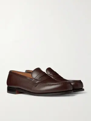 J.M. WESTON 180 Moccasin Leather Loafers - Brown