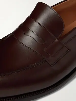 J.M. WESTON 180 Moccasin Leather Loafers - Brown