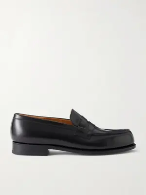 J.M. WESTON 180 Leather Loafers - Black