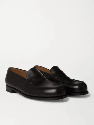 J.M. WESTON 180 Leather Loafers - Black