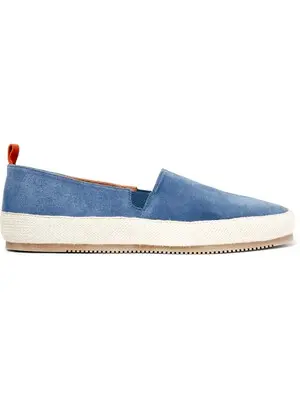Mulo Suede Espadrilles - Blue