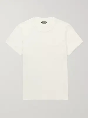 TOM FORD Cotton-jersey T-shirt - Neutrals