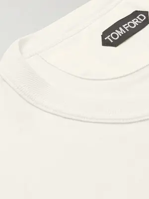 TOM FORD Cotton-jersey T-shirt - Neutrals