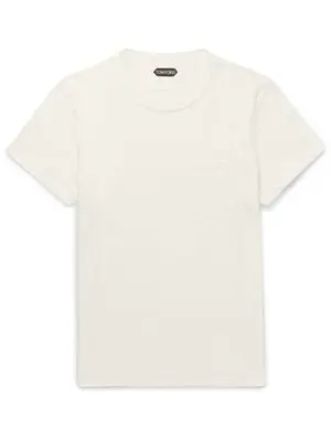 TOM FORD TOM FORD - Cotton-Jersey T-Shirt - Men - Neutrals  White