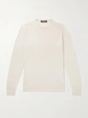 Loro Piana Slim-fit Baby Cashmere Sweater - Neutrals