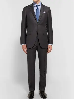 Zegna Light- Trofeo Slim-fit Cutaway-collar Cotton-poplin Shirt