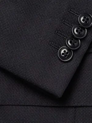 Zegna Navy 10-pocket Stretch Wool And Silk-blend Blazer