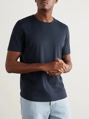 Loro Piana Silk Cotton T-shirt - Blue