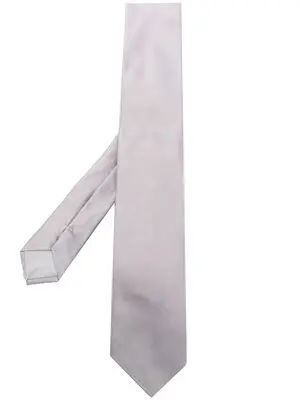 Giorgio Armani Pointed-tip Silk Tie - Grey