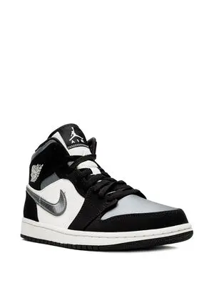 JORDAN Air 1 Mid Se Satin Sneakers - Black