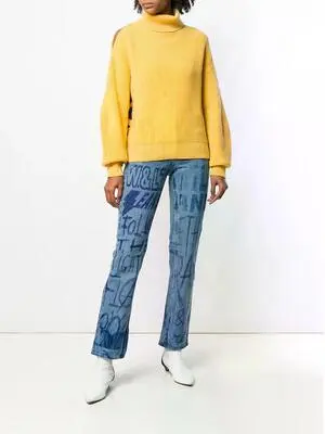 WALTER VAN BEIRENDONCK Printed Ink Writing Jeans