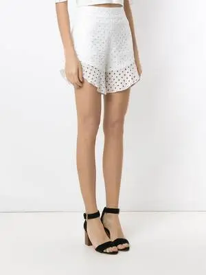 OLYMPIAH Orchid Patterned Shorts - White