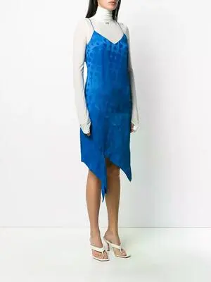 Off-White Jacquard-woven Slip Dress