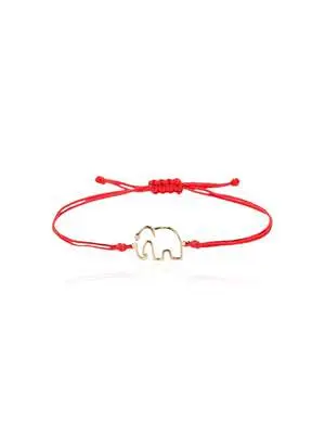 Yvonne Léon Elephant Tie Bracelet - Red