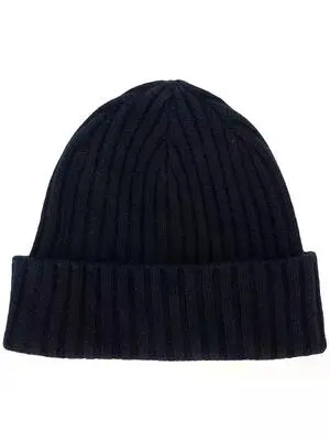 N.peal Chunky Ribbed Beanie - Blue