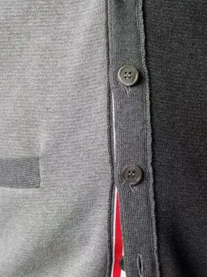 Thom Browne 4-bar V-neck Cardigan - Grey
