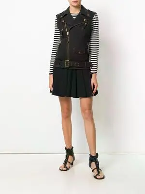 JEAN PAUL GAULTIER Denim Effect Biker Gilet