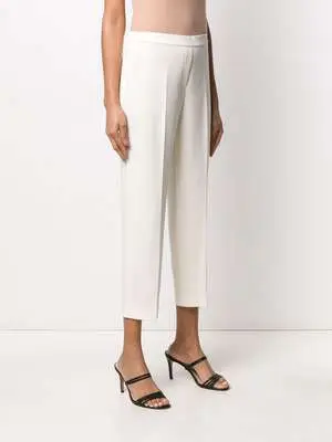 Theory Straight-leg Cropped Trousers - Neutrals