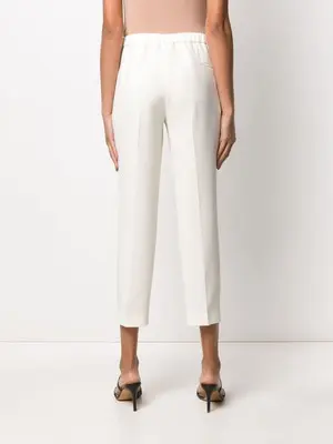 Theory Straight-leg Cropped Trousers - Neutrals