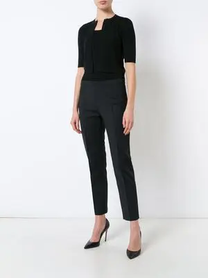 Akris Cropped Cardigan - Black