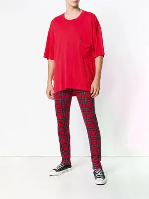 Comme Des Garçons Check Fitted Trousers