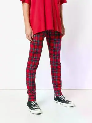 Comme Des Garçons Check Fitted Trousers