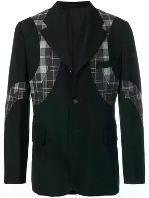 Comme Des Garçons Plaid Appliqué Blazer