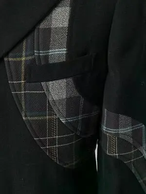 Comme Des Garçons Plaid Appliqué Blazer