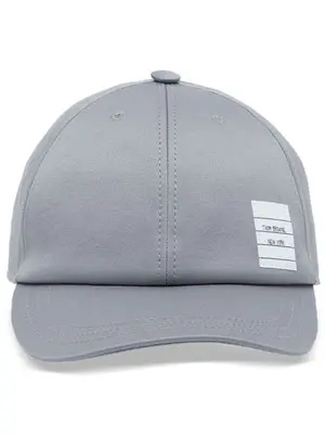 Thom Browne Logo Appliqué Baseball Cap - Grey