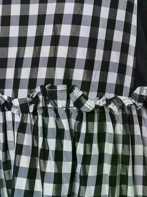 Comme Des Garçons Ruffled Gingham Midi Dress