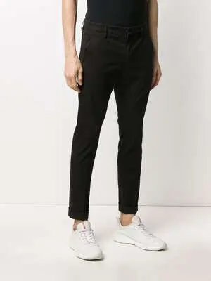 DONDUP Mid-rise Tapered-leg Chinos - Black