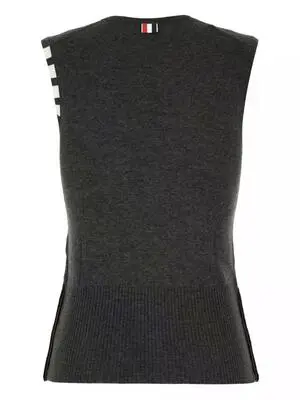 Thom Browne Sleeveless Cashmere Top - Grey