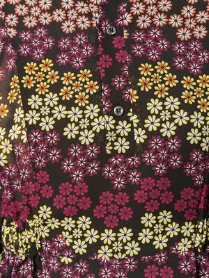 Dsquared2 Floral Print Silk Blend Shirt Dress