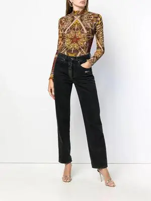 JEAN PAUL GAULTIER Star Print Turtleneck Top