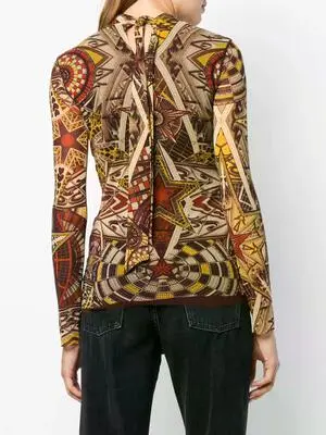 JEAN PAUL GAULTIER Star Print Turtleneck Top