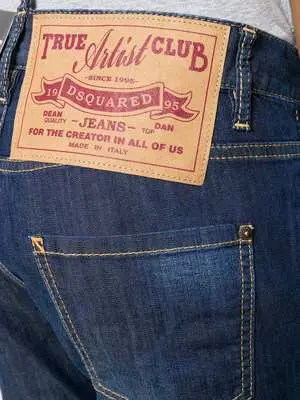 Dsquared2 Cropped Girlfriend Fit Jeans - Blue
