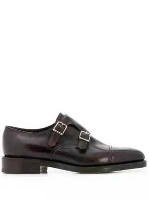 John Lobb William Buckled Monk Shoes - Brown