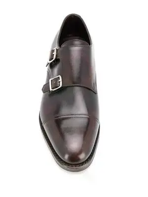 John Lobb William Buckled Monk Shoes - Brown