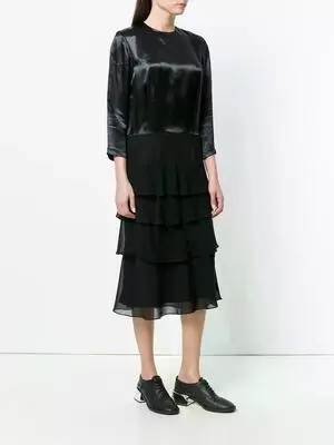 Comme Des Garçons Frilled Midi Dress