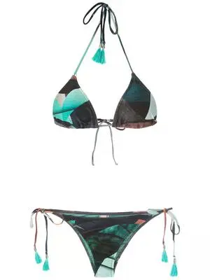 LYGIA & NANNY Maya Printed Bikini Set - Blue