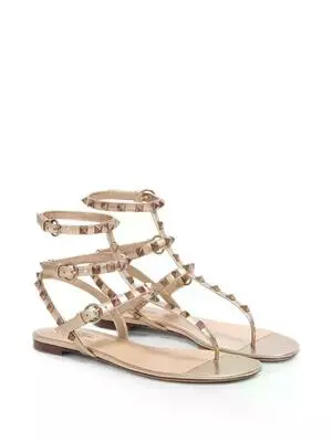 Valentino Garavani Rockstud Embellished Sandals - Neutrals