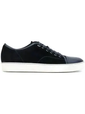 LANVIN Suede Lace-up Sneakers - Blue