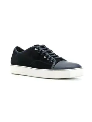 LANVIN Suede Lace-up Sneakers - Blue