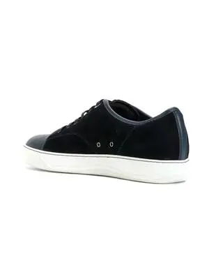 LANVIN Suede Lace-up Sneakers - Blue