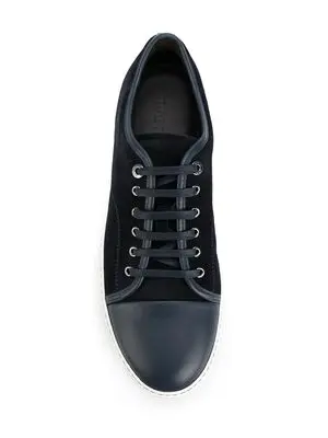 LANVIN Suede Lace-up Sneakers - Blue