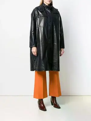 YVES SALOMON Oversized Leather Parka