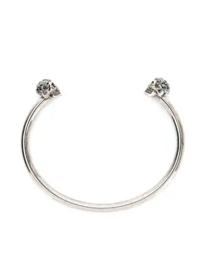 Alexander McQueen Jewelled Twin Skull Bangle