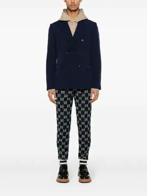 Gucci Gg-jacquard Track Pants - Blue